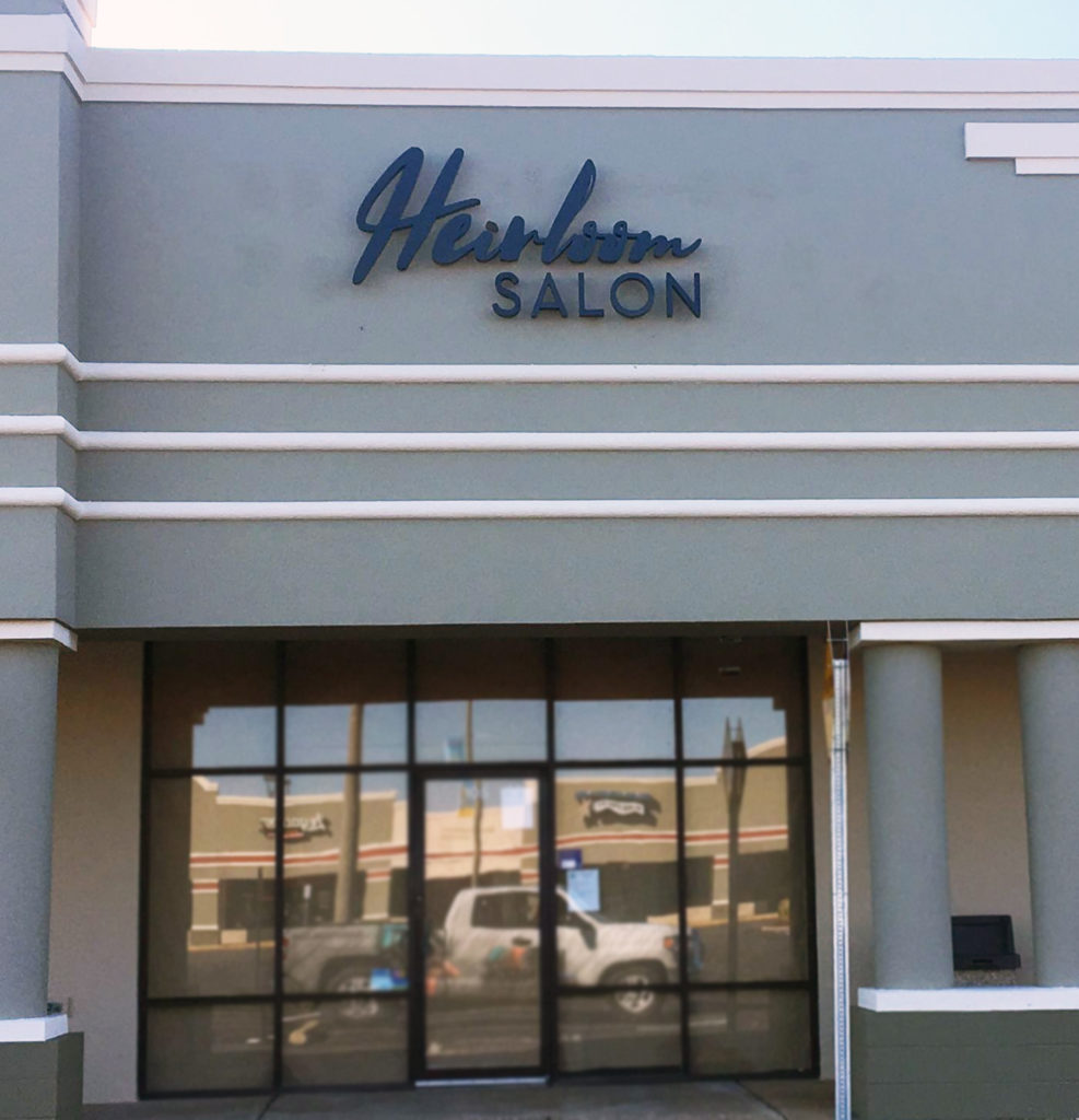Heirloom Salon Channel Letters - IDF Pensign